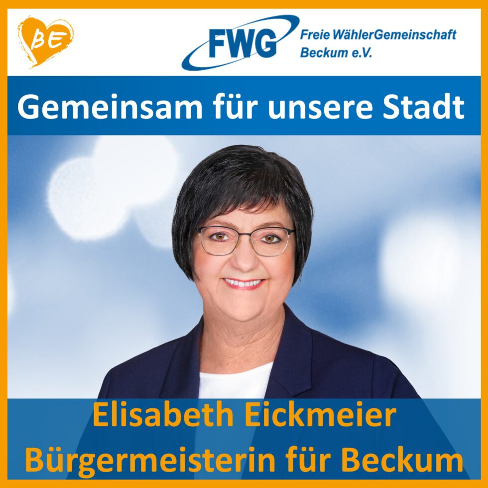 Kandidatin für das Bürgermeisteramt | FWG Beckum